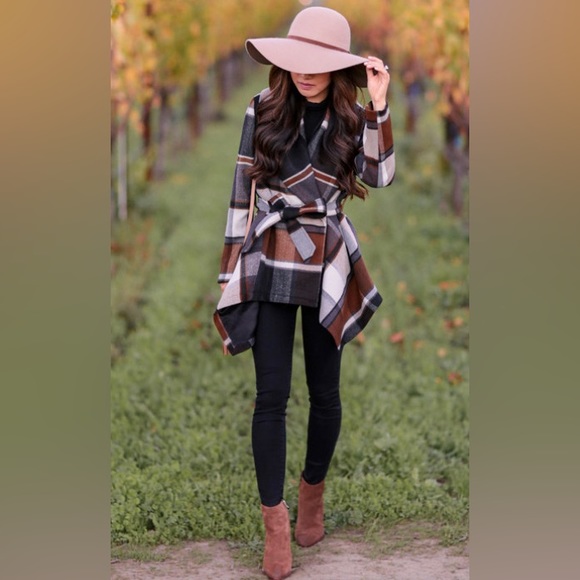 Chicwish | Jackets & Coats | Prairie Check Rabato Plaid Coat Size Small ...